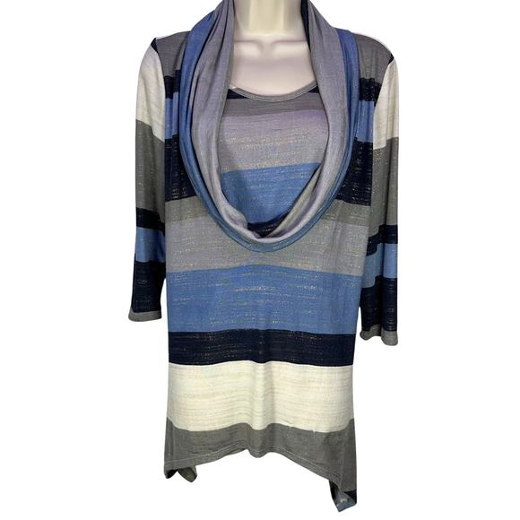 Coco Bianco | Tops | Coco Blanco Women Medium Cowl Neck Knit Blouse ...